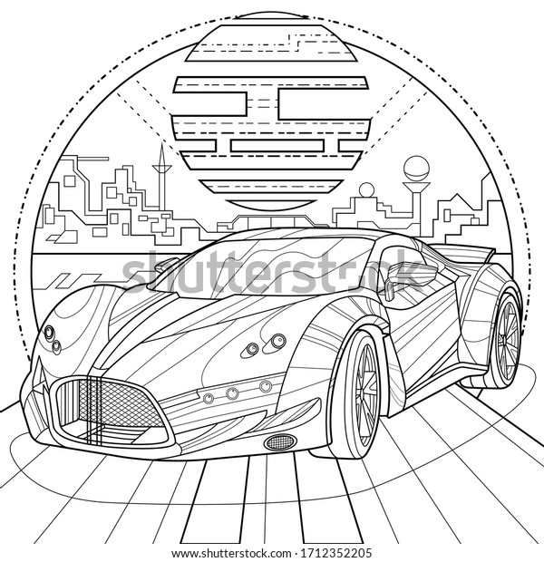 Coloring Book Page Drawing Colorize Cartoon Stock Vector (Royalty Free ...