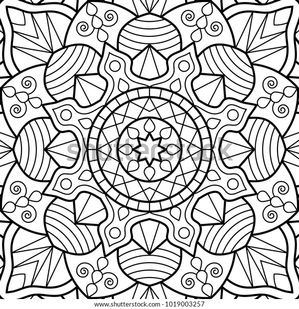 Coloring Book Pages Mandala Indian Antistress Stock Vector (Royalty ...
