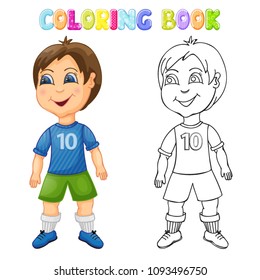 Coloring Happy Boy Isolated Stock Vector (Royalty Free) 1093496750 ...
