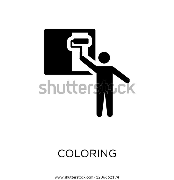 Coloring Icon Coloring Symbol Design Activity: เวกเตอร์สต็อก (ปลอดค่า ...