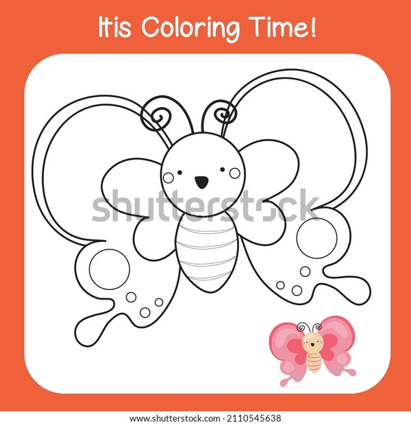 Coloring Insect Worksheet Page Educational Printable 库存矢量图（免版税 ...