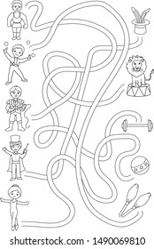 Coloring Page Activity Page Find Right Stock Vector (Royalty Free ...