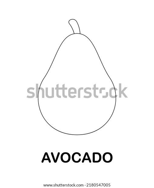 Coloring Page Avocado Kids Stock Vector (Royalty Free) 2180547005 ...