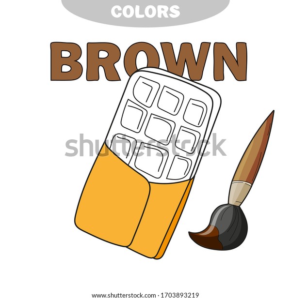 Coloring Page Chocolate Bar Learn Colors Stock Vector (Royalty Free ...