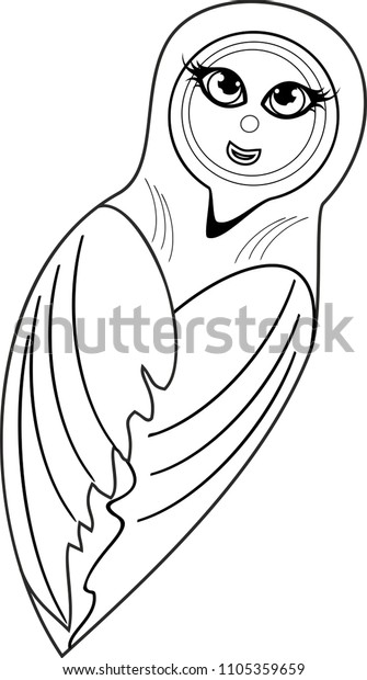 Coloring Page Cute Cartoon Pupa Butterfly Stock Vector (Royalty Free ...