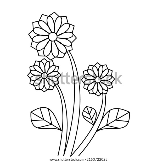 Coloring Page Element Hand Drawing Outline Stock Vector (Royalty Free ...
