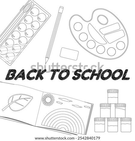 Art Supplies Coloring Pages | Free download on ClipArtMag