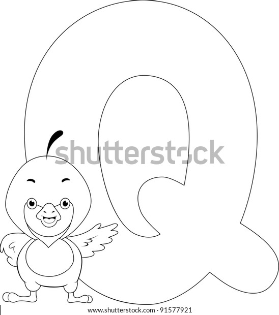 Coloring Page Illustration Featuring Quill Stock Vector (Royalty Free ...