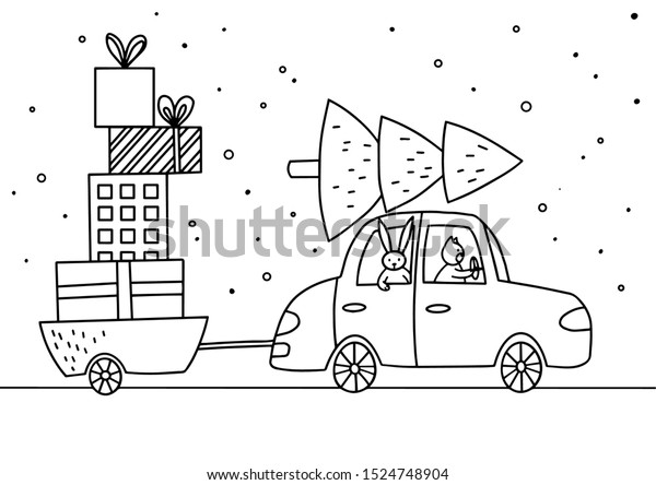 Coloring Page Outline Cartoon Vector Illustration Stock Vector (Royalty ...