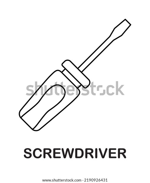 Coloring Page Screwdriver Kids: เวกเตอร์สต็อก (ปลอดค่าลิขสิทธิ์ ...