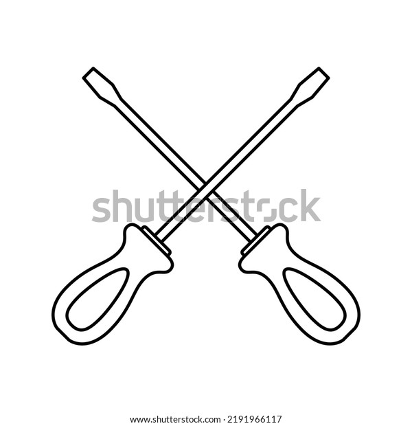 Coloring Page Screwdriver Kids Stock Vector (Royalty Free) 2191966117 ...