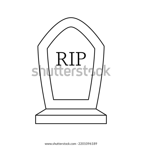 Coloring Page Tombstone Kids Stock Vector (Royalty Free) 2201096189 ...