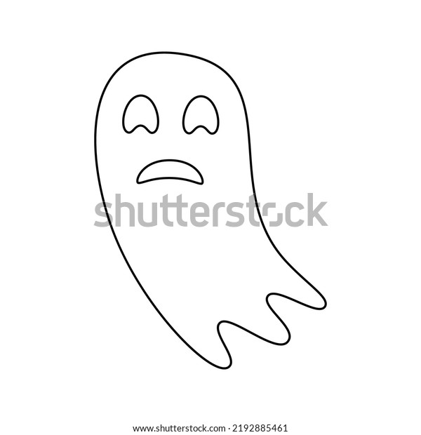 Página de coloración con Whisper Ghost: vector de stock (libre de ...