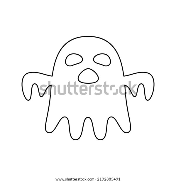 Página de coloración con Whisper Ghost: vector de stock (libre de ...