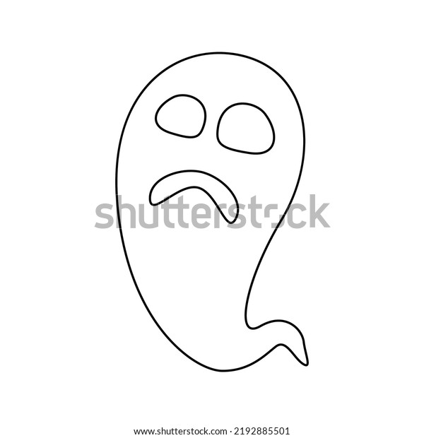 Página de coloración con Whisper Ghost: vector de stock (libre de ...