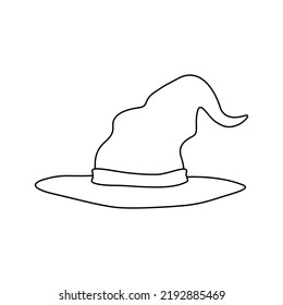 Coloring Page Wizard Hat Kids Stock Vector (Royalty Free) 2192885469 ...