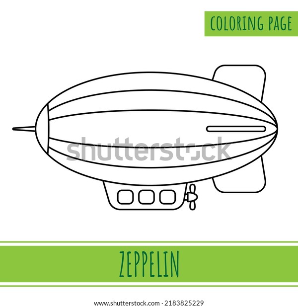 Zeppelin의 페이지를 색칠합니다. 어린이 활동에 적합 스톡 벡터(로열티 프리) 2183825229 | Shutterstock