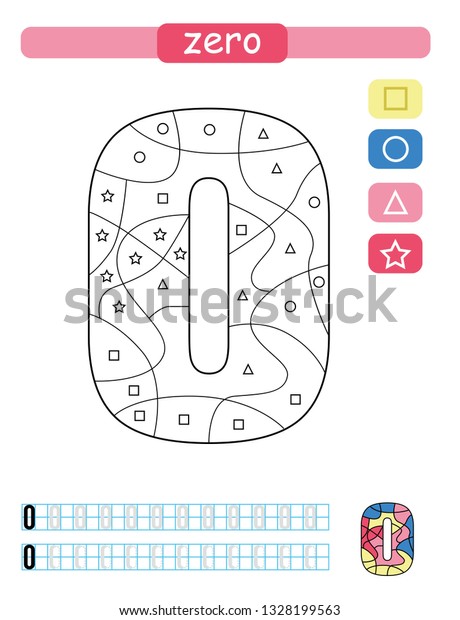 Coloring Printable Worksheet Kindergarten Preschool Learning: Vector có ...