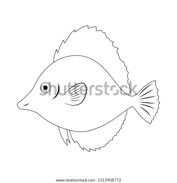 Colorless Fish Vector Illustration Isolated On Stock Vector (Royalty ...