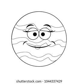 Colorless Funny Cartoon Venus Vector Illustration Stock Vector (Royalty ...