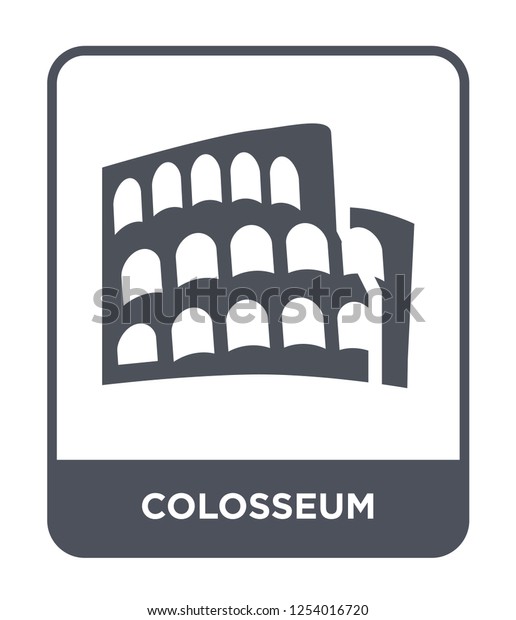 Colosseum Icon Vector On White Background Stock Vector (Royalty Free ...