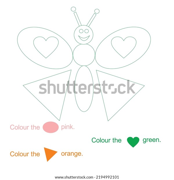 Colour Designated Butterfly Sample 2 Stock Vector (Royalty Free ...