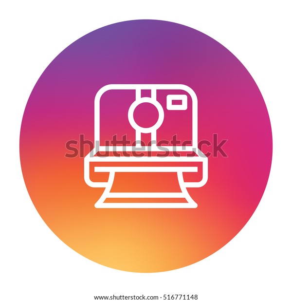 Colour Gradient Camera Icon App Button Stock Vector (Royalty Free ...