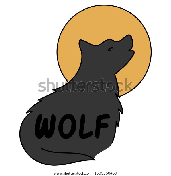 Colour Howling Wolf Icon Wolf Logo Stock Vector (Royalty Free) 1503560459