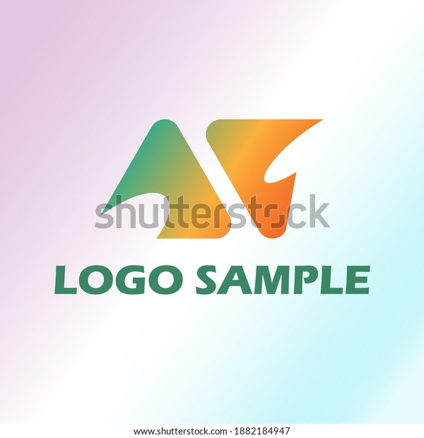 Coloured 2 Triangle Based Vectoral Logo: เวกเตอร์สต็อก (ปลอดค่า ...