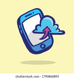 Coloured Vector Cartoon Mobile Signs Stock Vector (Royalty Free) 1790860895
