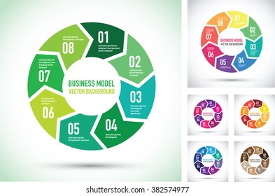 Colourful Business Model Group: vector de stock (libre de regalías ...