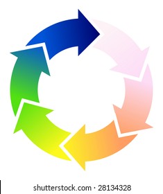 Arrow Wheel Stock Illustration 62407327