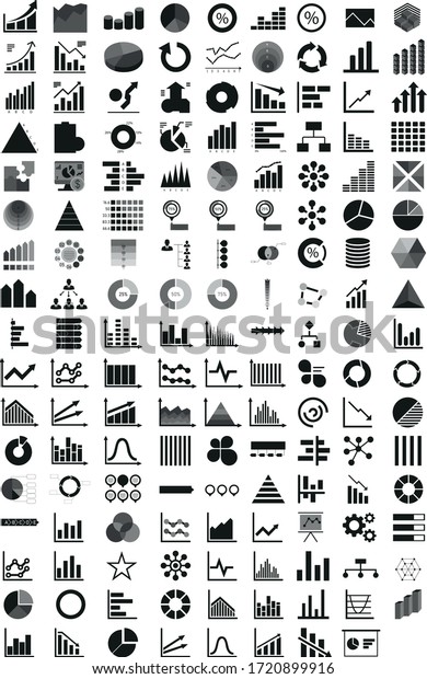 Colourful Diagram Chart Icons Vector Set Stock Vector (Royalty Free ...