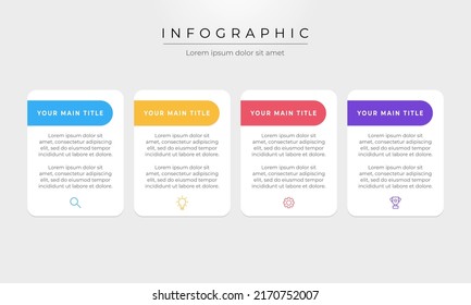 Colourful Infographic Steps Text Boxes Stock Vector (Royalty Free ...