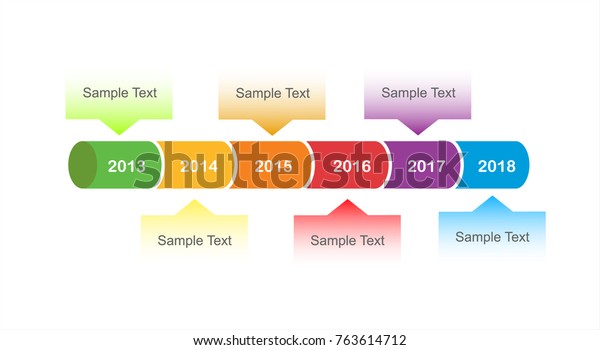Colourful Infographic Timeline Vector Graphics Stock Vector (Royalty ...