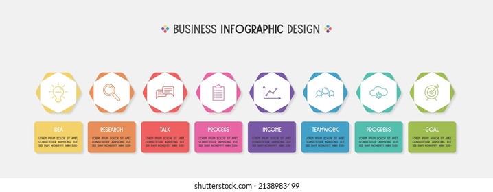 Colourful Inforgraph Business Icons Vector Stock Vector (Royalty Free ...