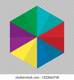 Colourful Polygon Icon On Transparent Background Stock Vector (Royalty ...