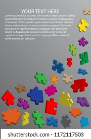 Colourful Puzzle Vector Background A4 Eps10 Stock Vector (Royalty Free ...