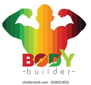 Colourful Vector Illustration Strong Man Logo Stock Vector (Royalty ...