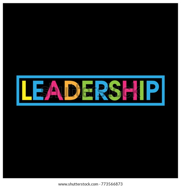 Colourful Vector Letters Icon Word Leadership Stock Vector (Royalty ...