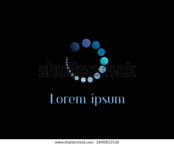 Colouring Business Logo Vector Black Background Stock Vector (Royalty ...