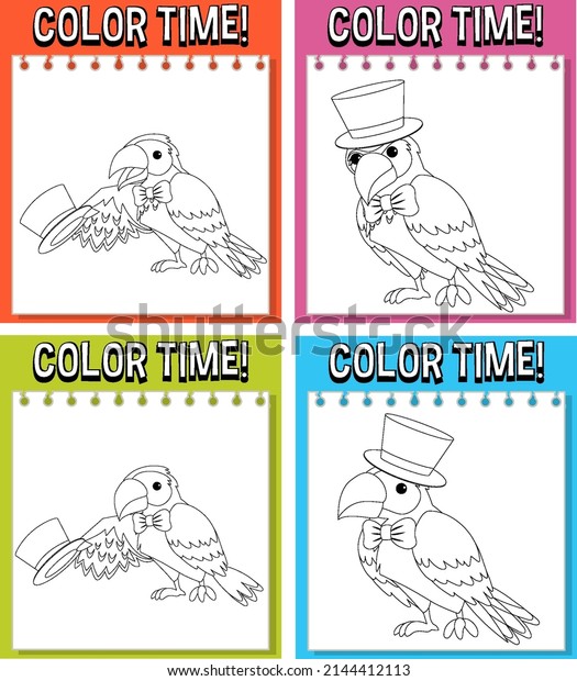 Colouring Worksheet Student Illustration Stock Vector (Royalty Free ...
