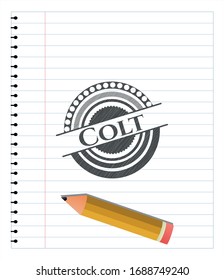 Colt Draw Pencil Effect Vector Illustration Stock Vector (Royalty Free ...