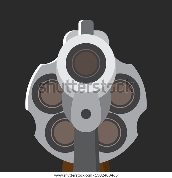 colt. five shot revolver. front view