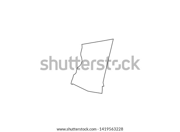 Columbia County Outline Map New York Stock Vector (Royalty Free) 1419563228