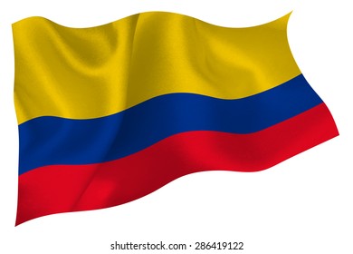 Flying Flag Colombia All Countries Collection: ilustración de stock ...