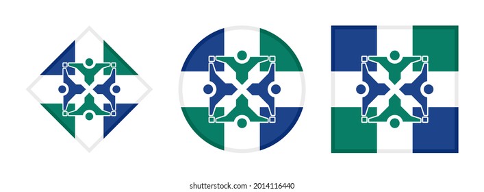 Columbia Flag Icon Set Isolated On Stock Vector (Royalty Free ...