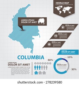 Columbia Map Infographic Stock Vector (Royalty Free) 278239580 ...