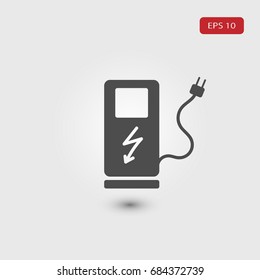 Column Charging Car Icon Stock Vector (Royalty Free) 684372739 ...