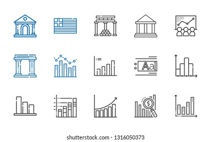 Column Icons Set Collection Column Bar Stock Vector (Royalty Free ...